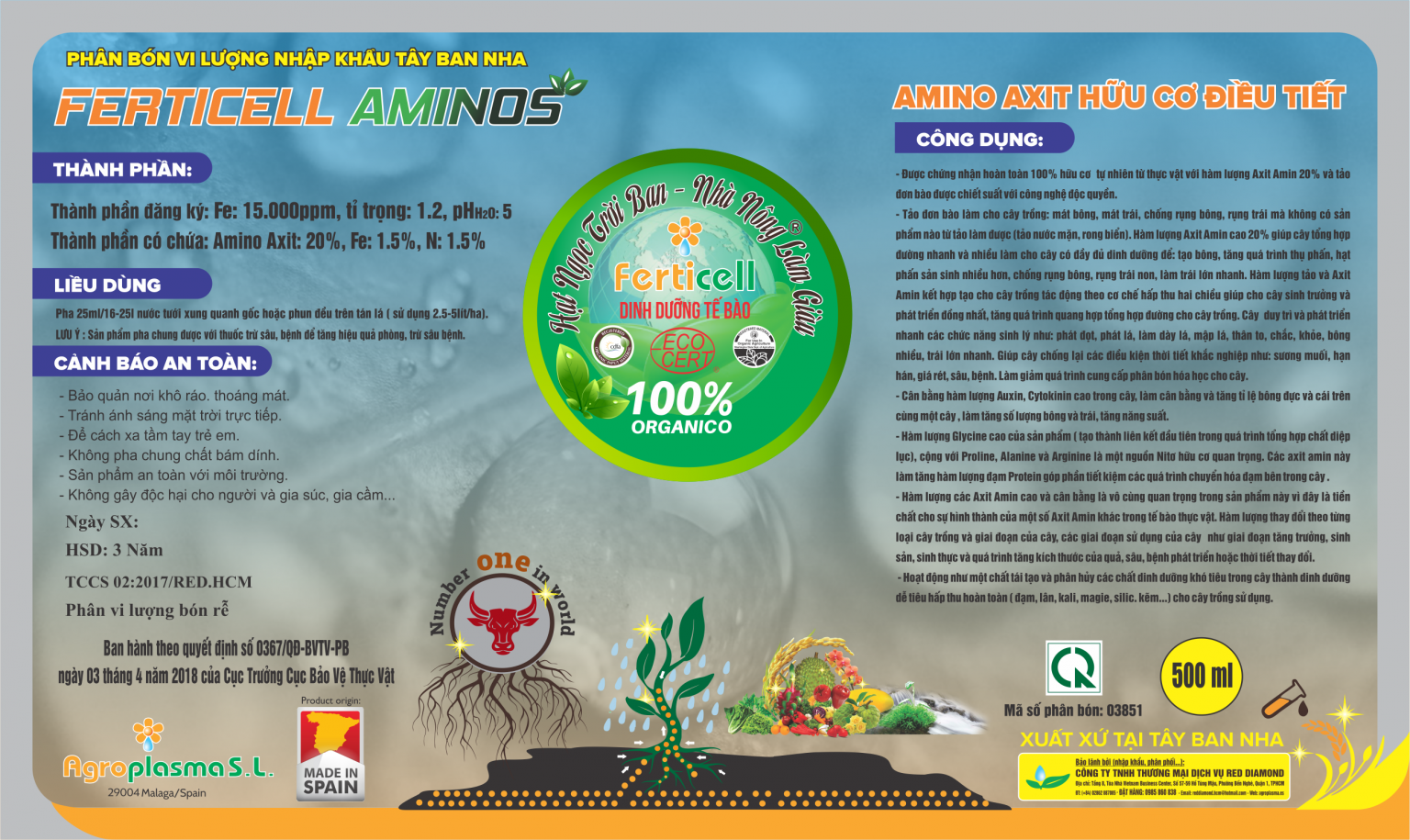 Ferticell Aminos (100% chiết xuất thực vật) - FerticellVN